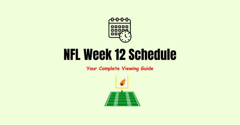 NFL Week 12 Schedule 2025: Dates, Times, TV Channels
